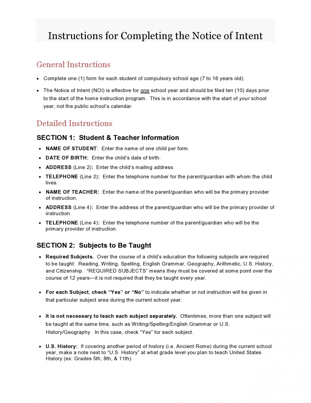 Notice of Intent | TEACH CT • The Education Association of Christian ...